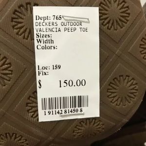 UGG | Shoes | Ugg Valencia Peep Toe Bootie Sandals Suede | Poshmark